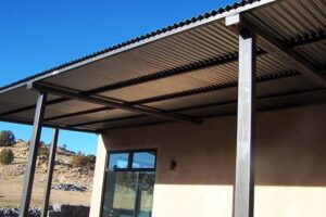 Corrugated Metal Portal - Earthen Touch Natural Builders